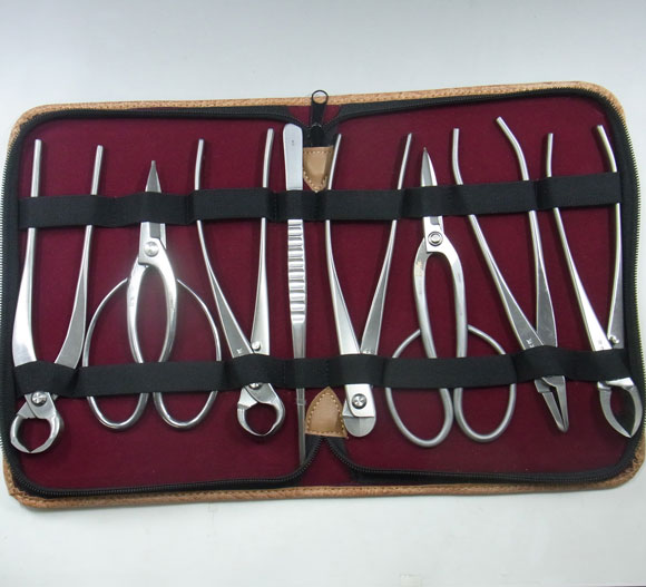 [KANESHIN of bonsai tool]Bonsai tool Stainless 8pcs set (No.813, No.802 ...